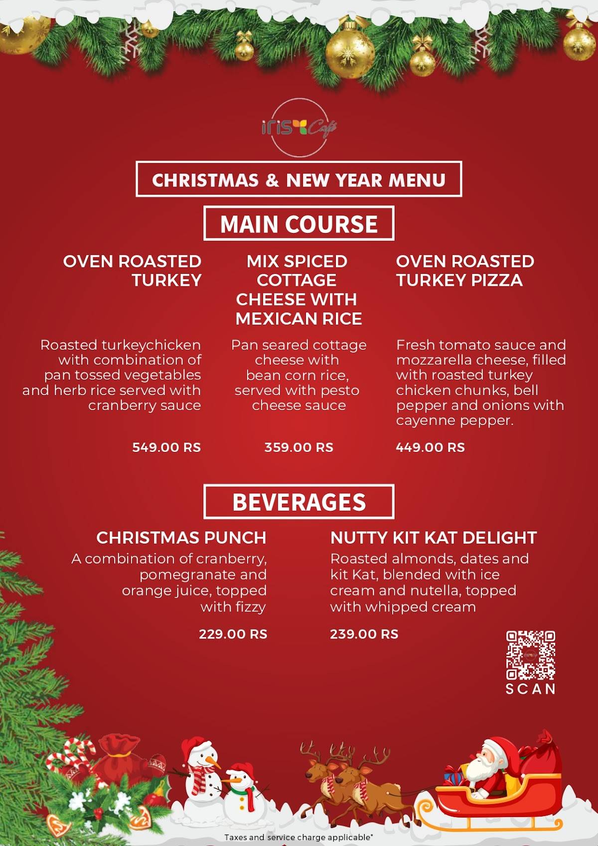 Menu at Iris Cafe HSR, Bengaluru, 17/J