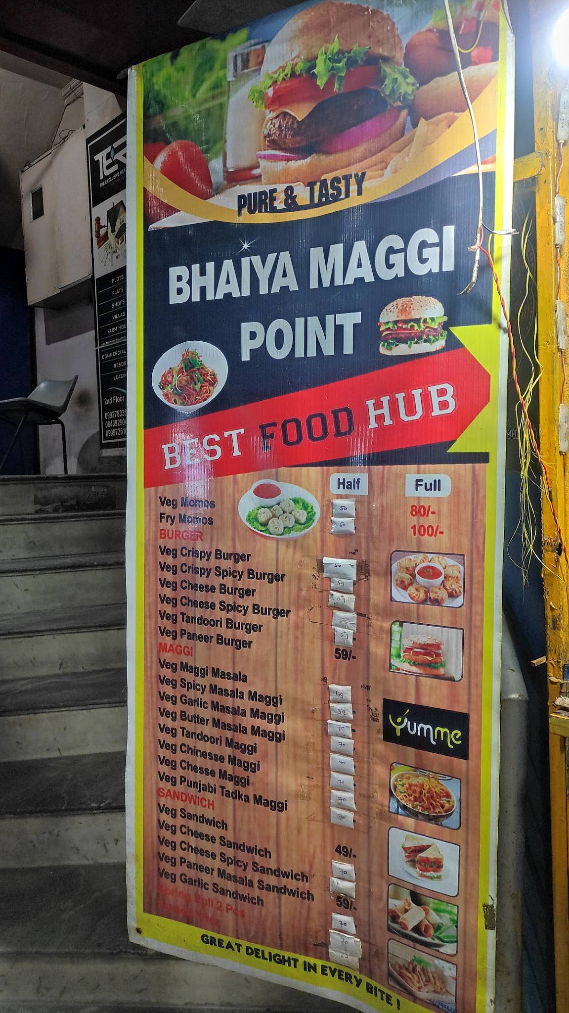 Menu at Bhaiya Maggi Point, Moradabad