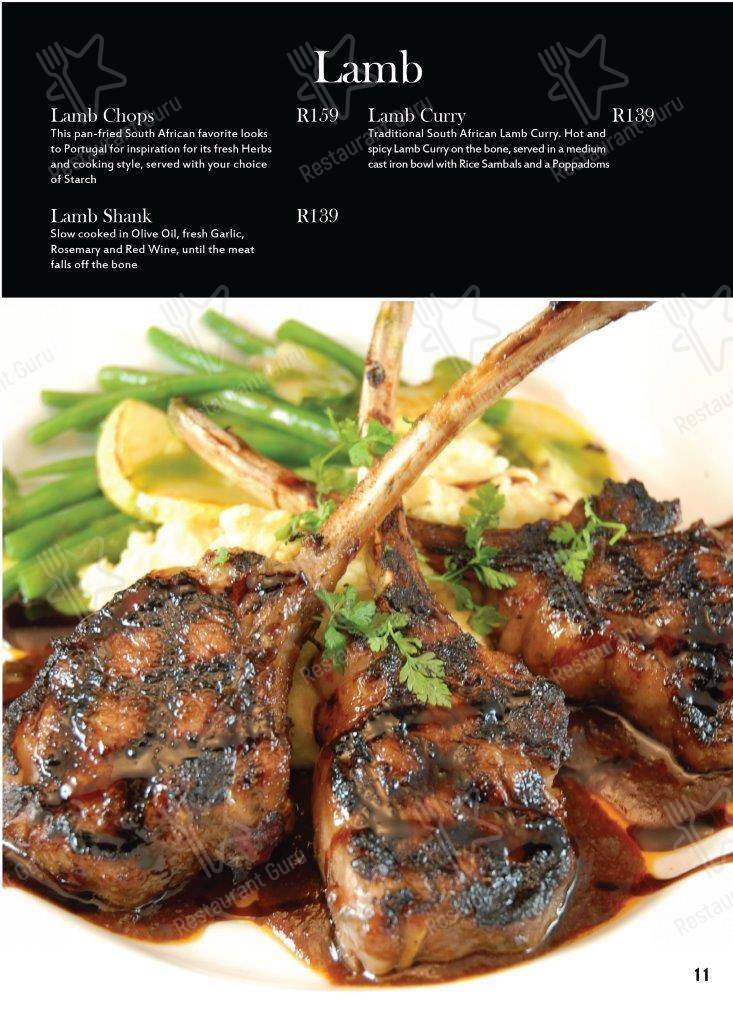 Menu at THE BOSS PORTUGUESE FAMILY RESTAURANT, Randburg