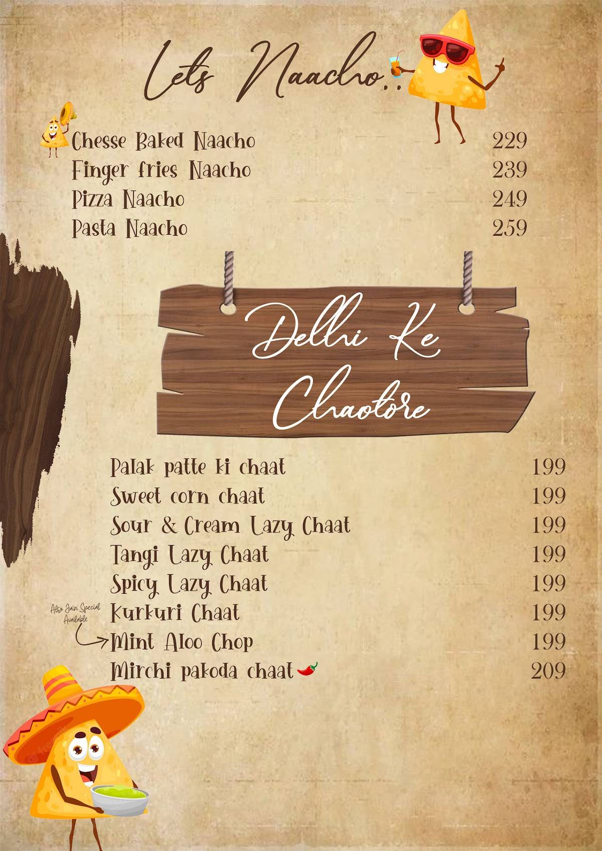 Menu at Big bites multicuisine restaurant- Pure veg restaurant, Delhi