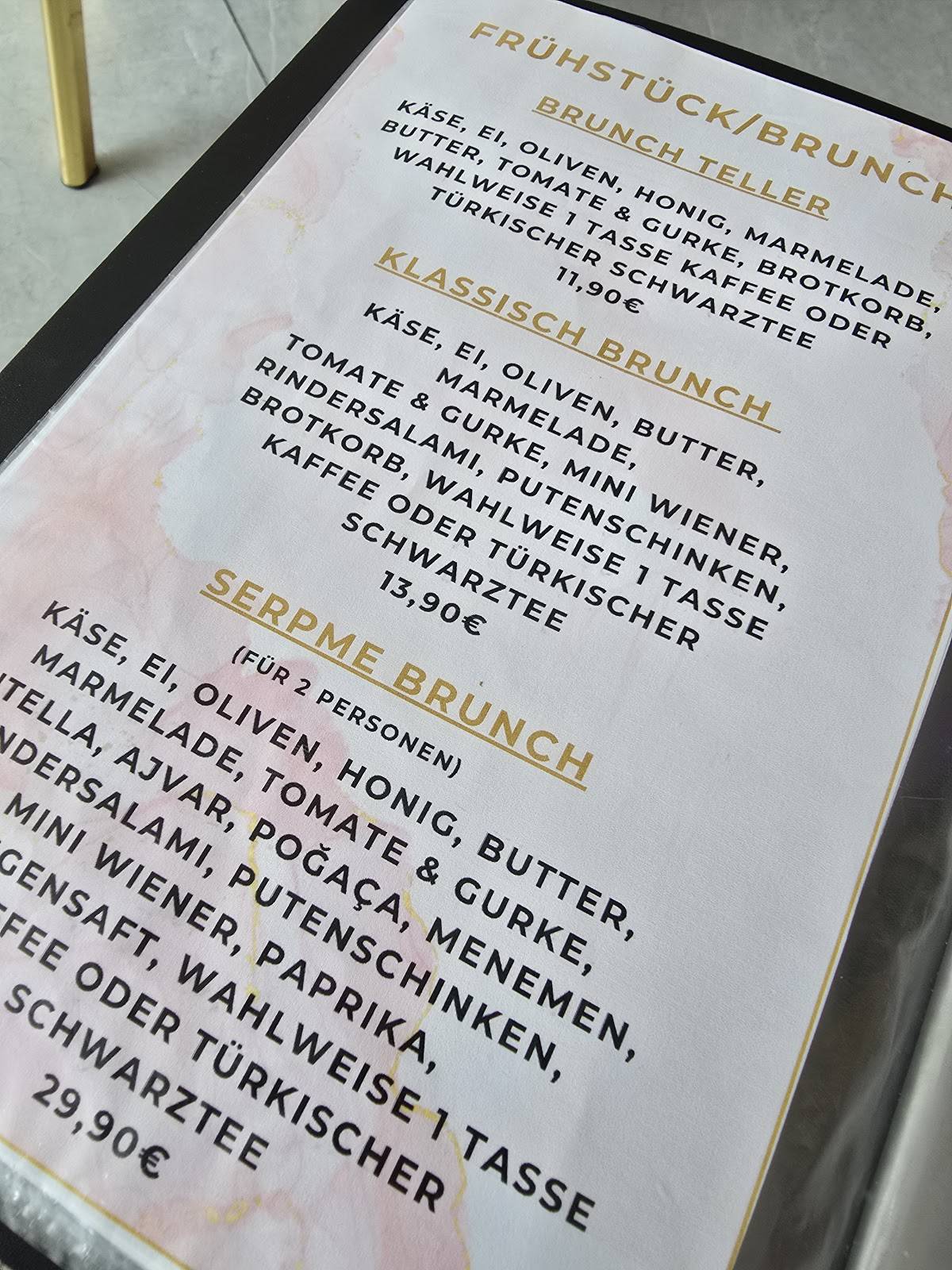 Menu at Bijou Cafe rose, Schongau