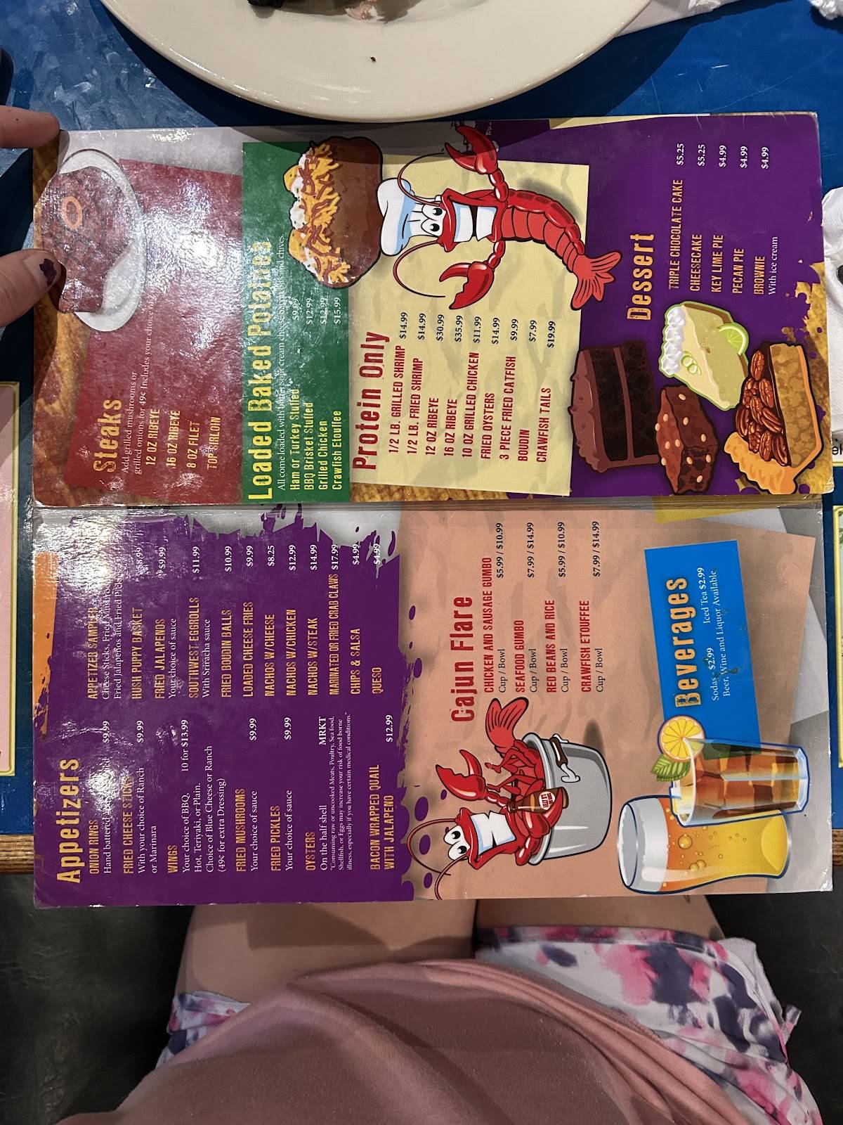 Menu at Billy B's Cajun Grill restaurant, Mansfield