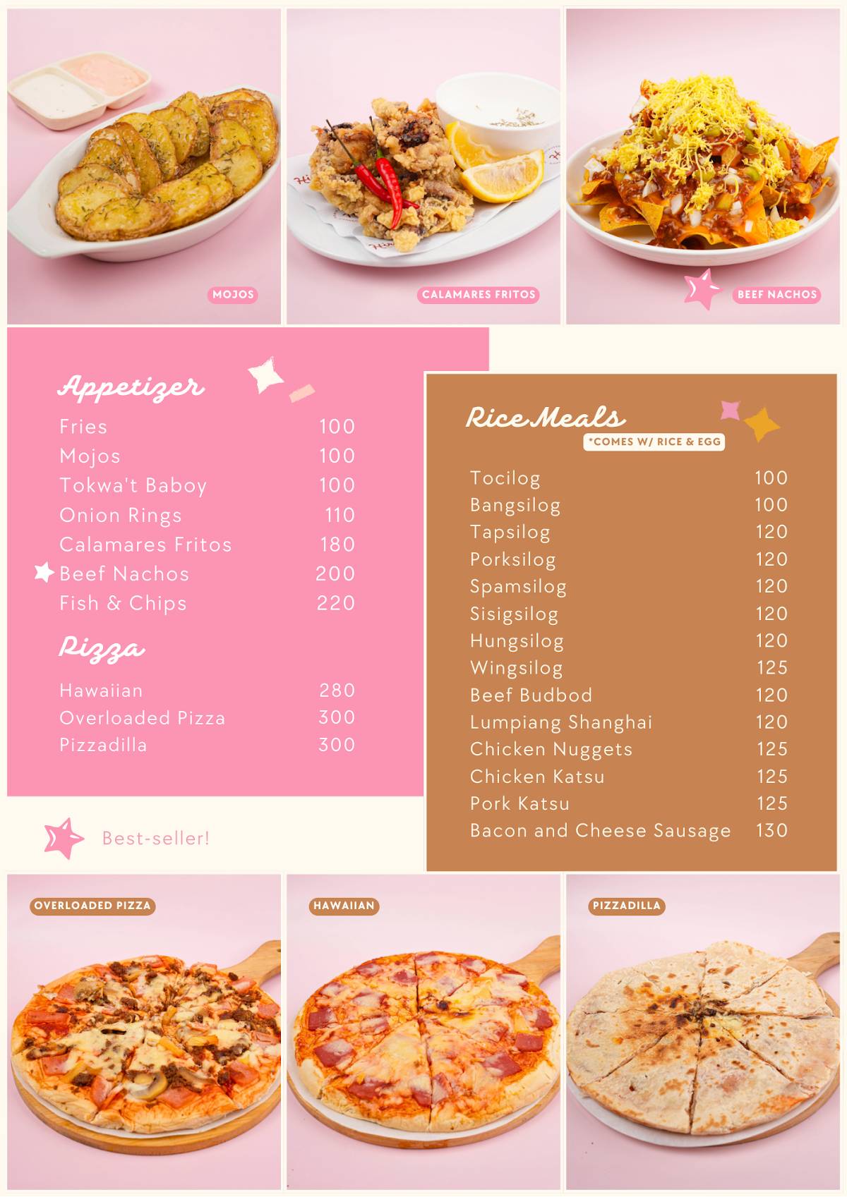 Menu at Hiraya Restaurant, Binangonan