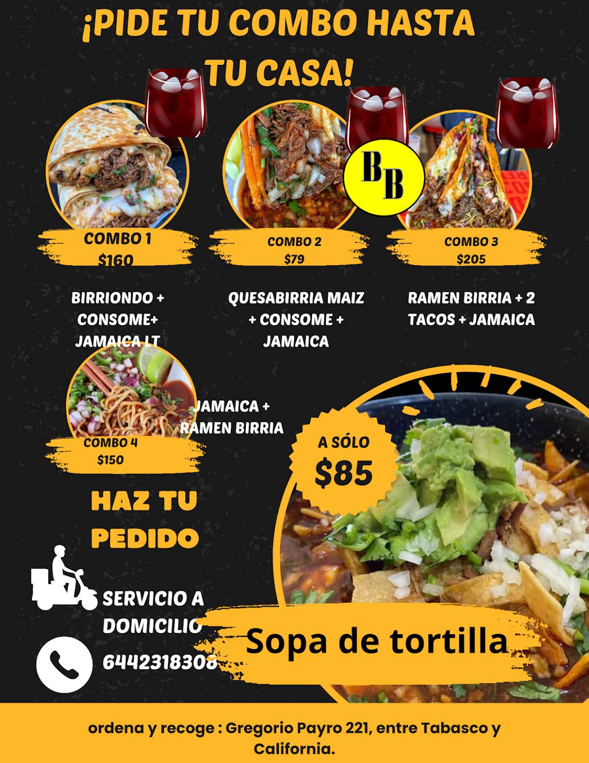 Carta de Birria BAR, Ciudad Obregón