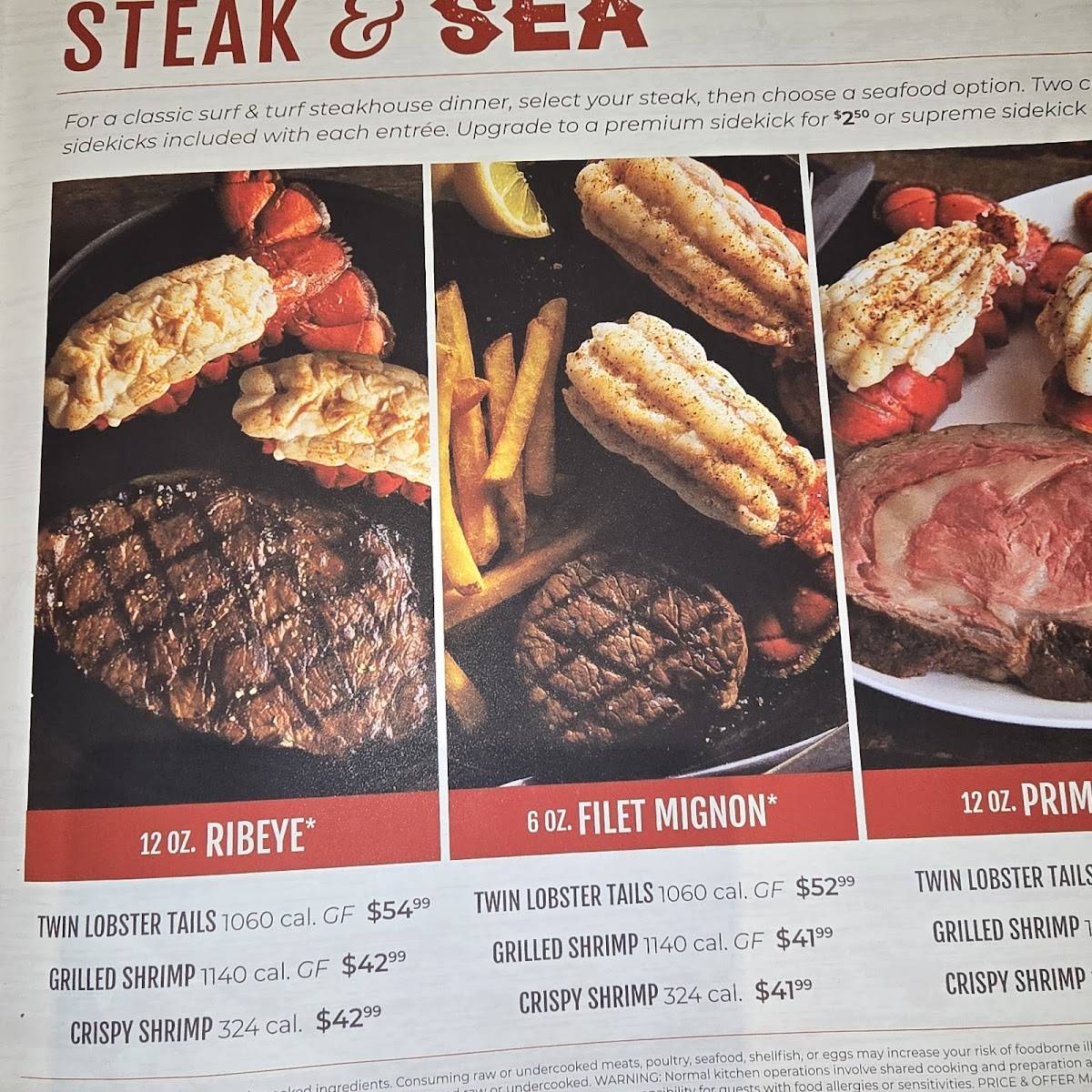 Menu at Black Angus Steakhouse, Federal Way