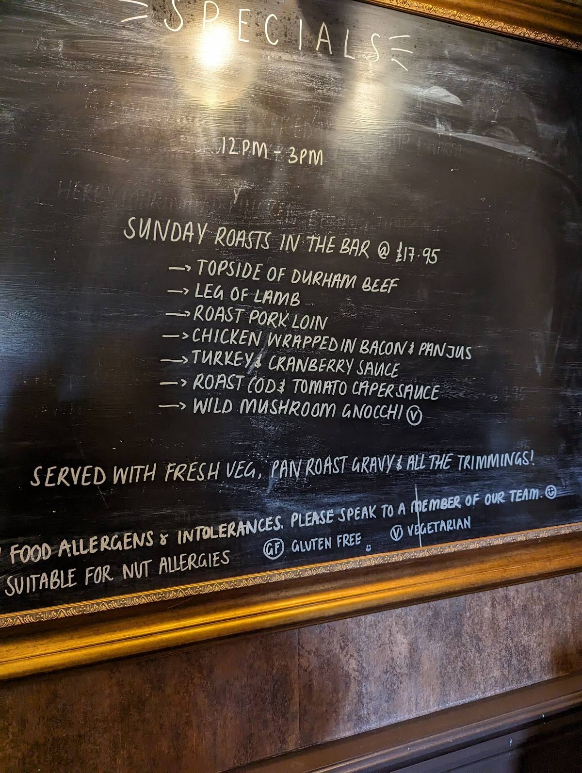 Menu at Black Horse Beamish pub & bar, Stanley, Red Row