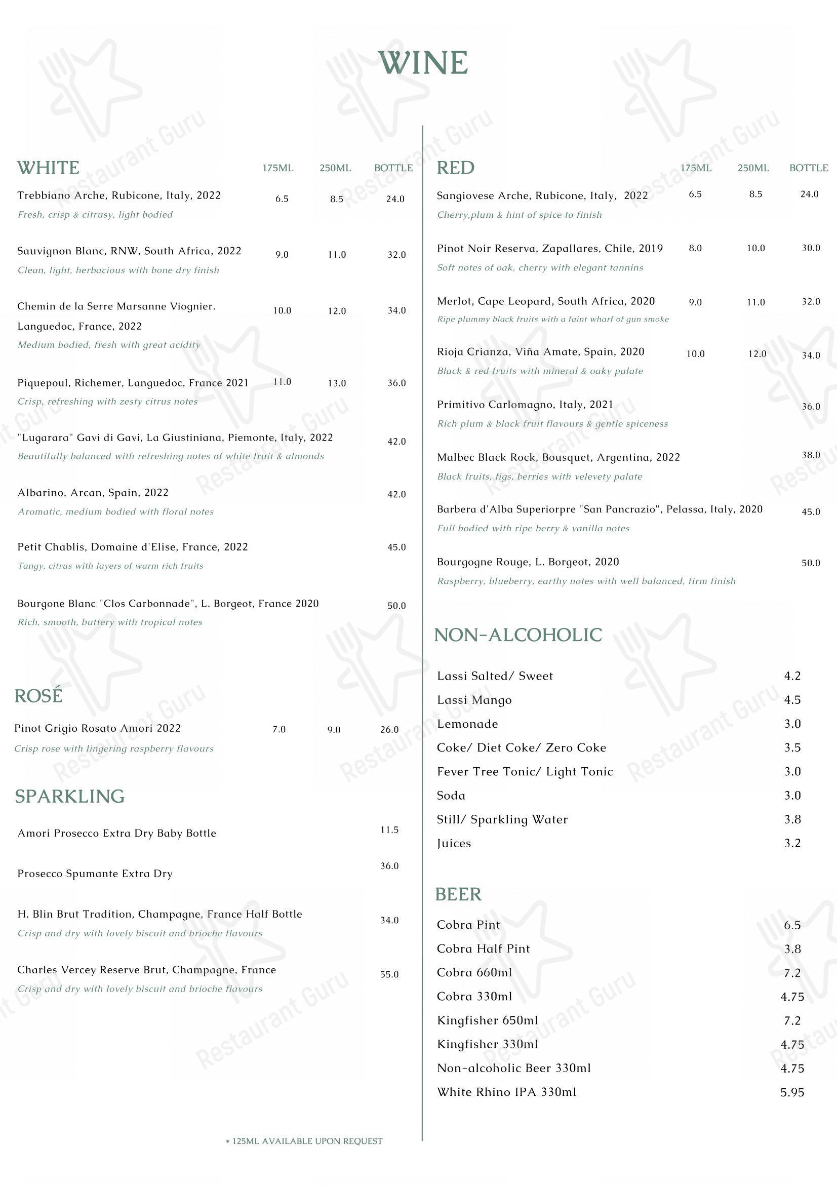Menu at Black Salt Sheen restaurant, London, 505-507 Upper Richmond ...
