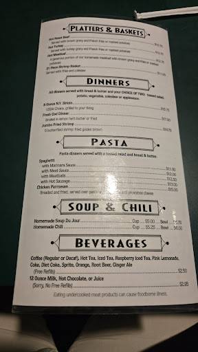 Menu at Blinky's Noble Grill & Bar, Pittsburgh