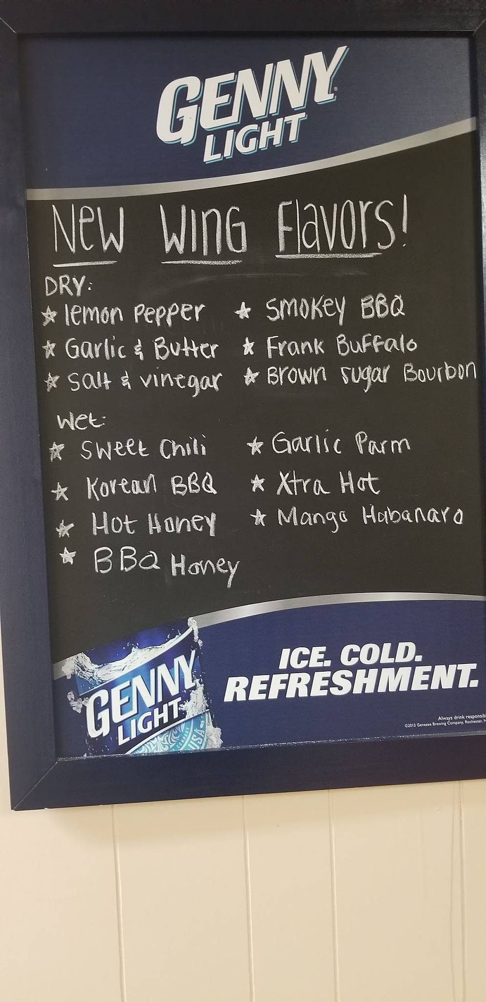 Menu at Blue Goose Inn pub & bar, Nicktown