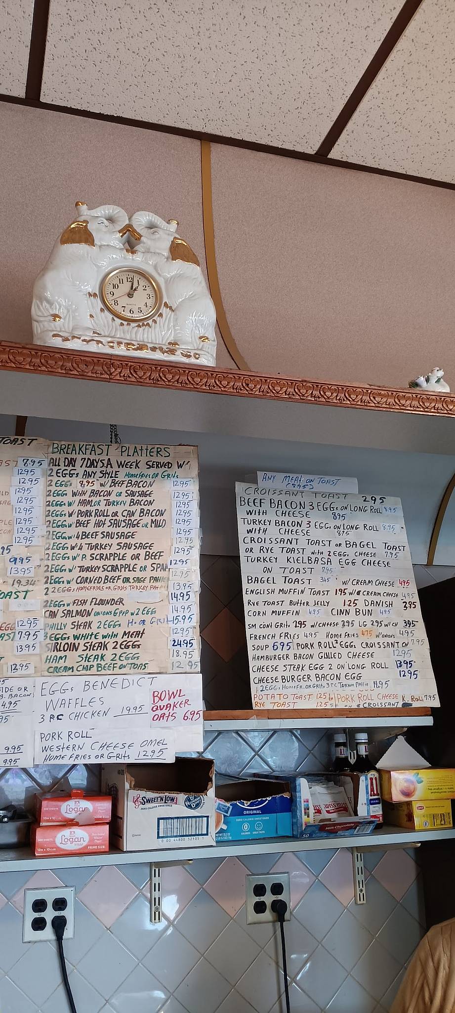 Menu at Blue Jay restaurant, Philadelphia