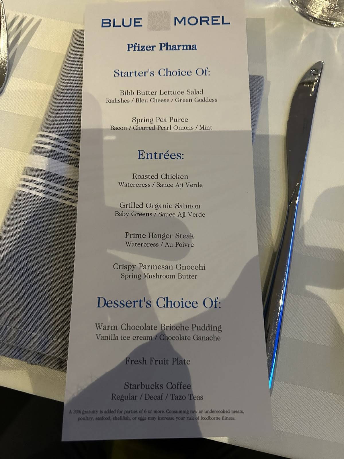 Menu at Blue Morel Restaurant and Wine Bar, Morristown