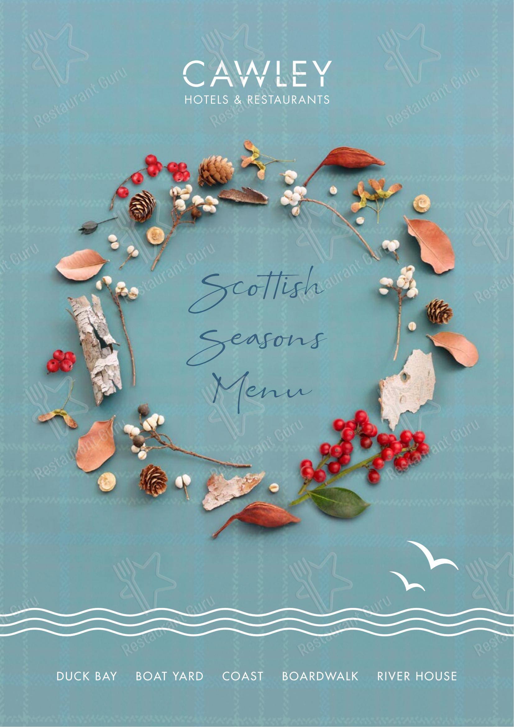 Menu at Sea-Salt restaurant, Falkirk