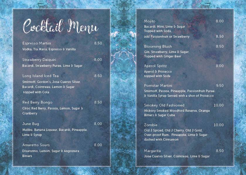 Menu at Victoria Inn pub & bar, Bolton, Victoria Inn