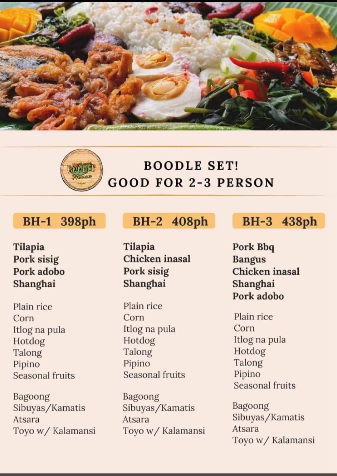 Menu at Boodle House by Carlos restaurant, Naga