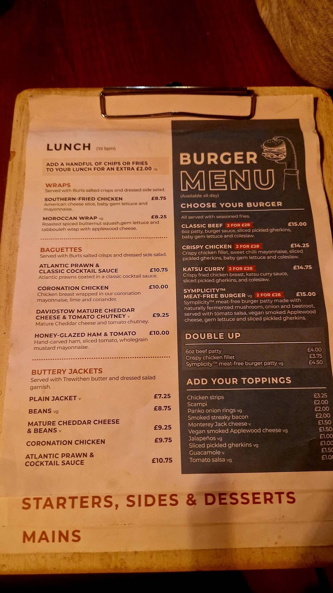 Menu at Borough Arms, Bodmin pub & bar, Bodmin