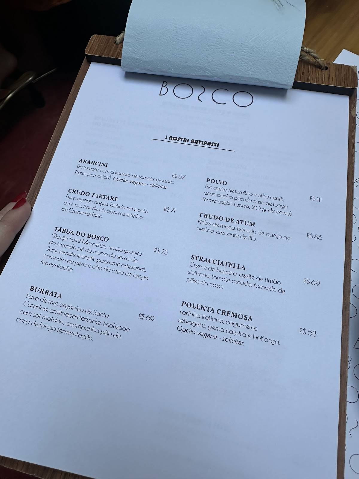 Menu em Bosco Restaurante, São Paulo
