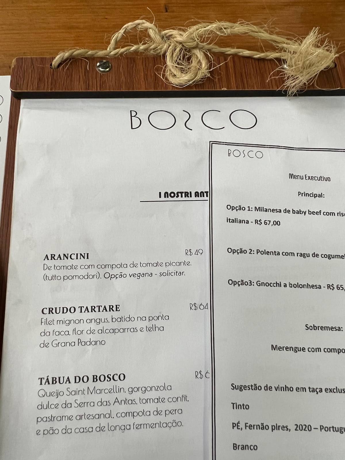Menu em Bosco Restaurante, São Paulo