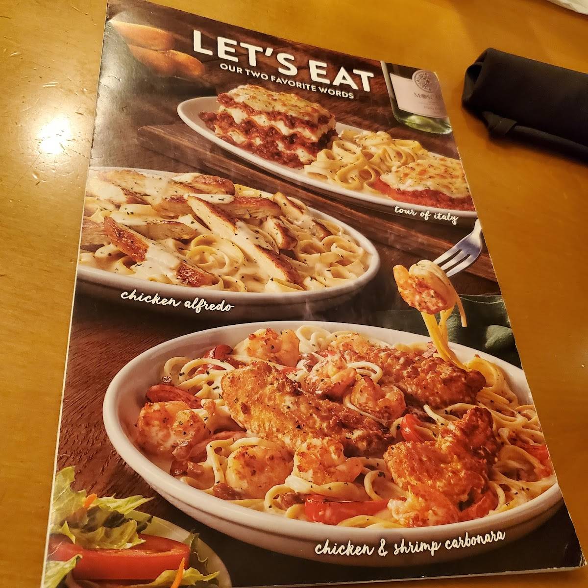 Menu at Olive Garden Italian Restaurant, Bourbonnais