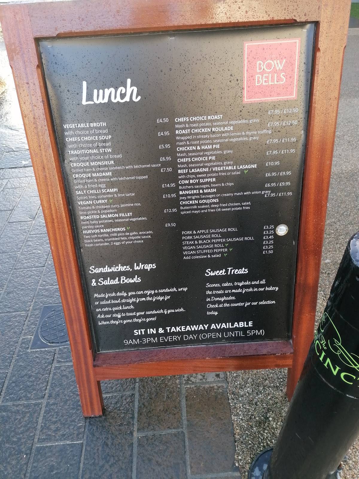 Menu at Bow Bells restaurant, Newtownards, The Precinct
