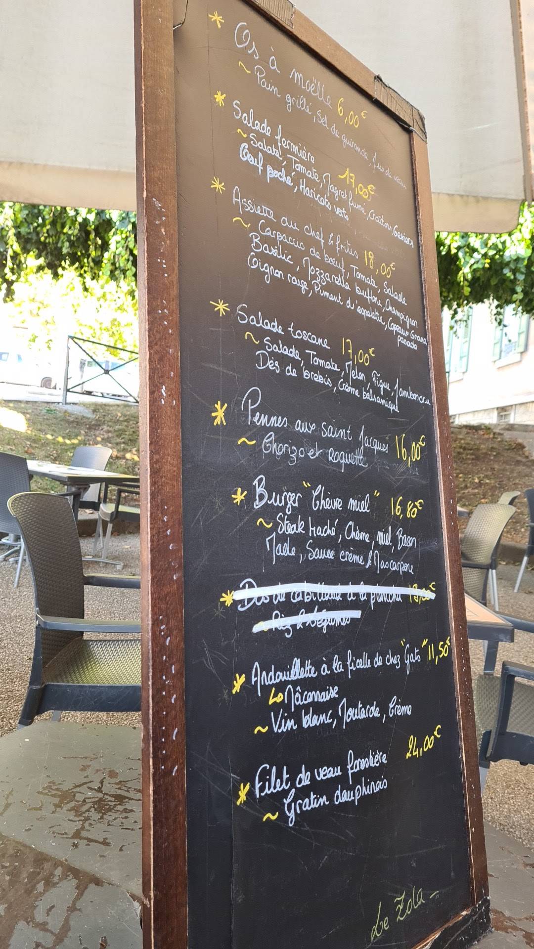 Menu au Brasserie Le Zola restaurant, Oyonnax