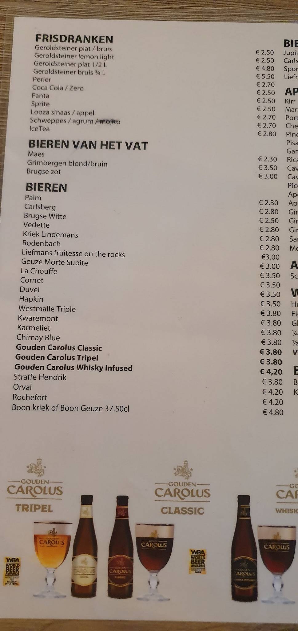 Speisekarte von Brasserie17, Grimbergen