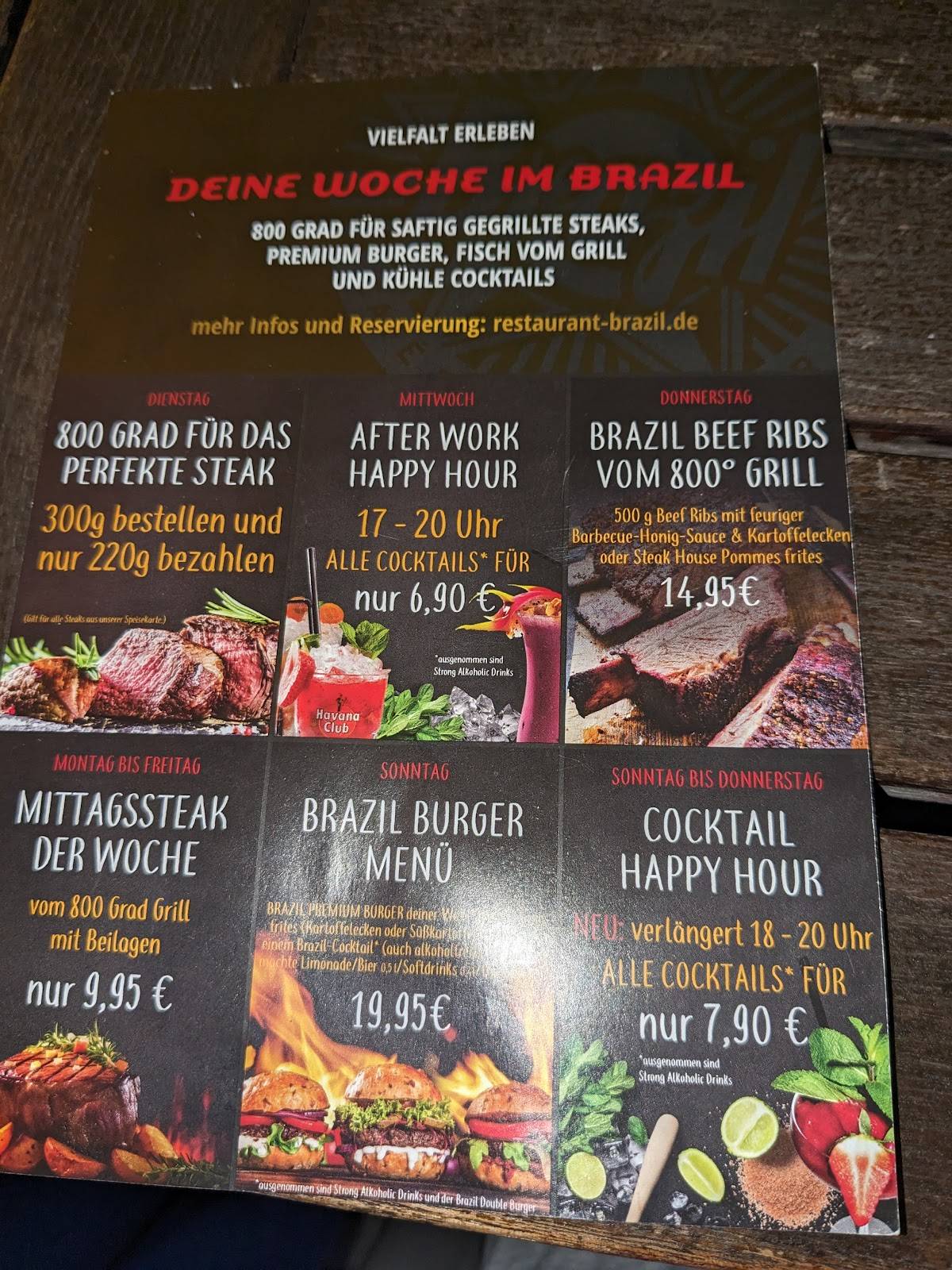 Speisekarte von Brazil Restaurant Bar - Chemnitz, Chemnitz