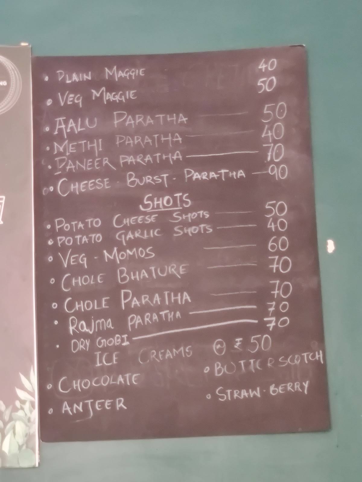 Menu at BreakTime, Kalaburagi