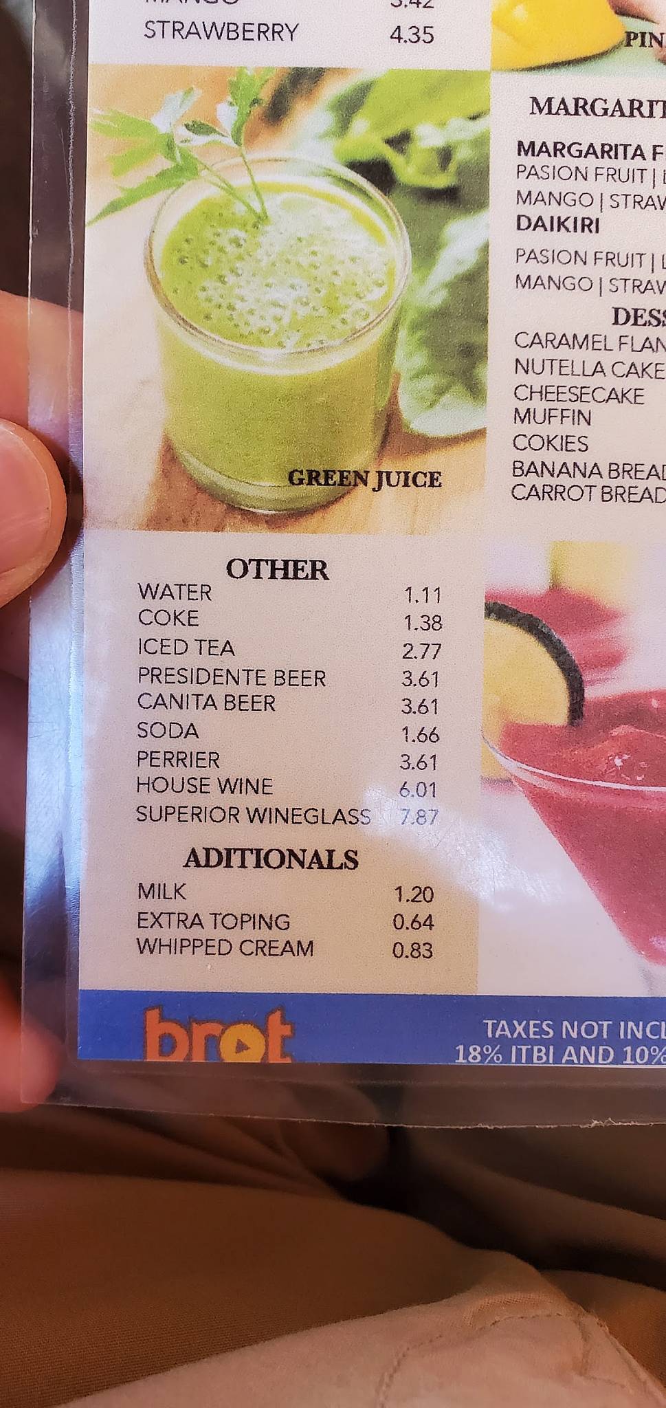 Menu at Brot Bagel Shop restaurant, Punta Cana