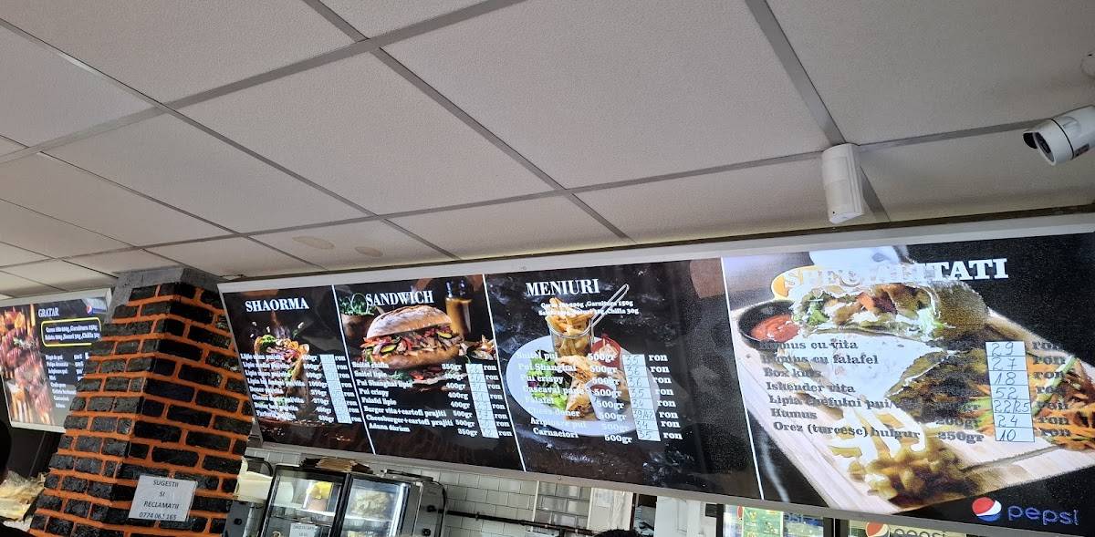 Menu at Doner Kebab by Chef Nicu Balş, Bucharest, Bulevardul Camil Ressu 70