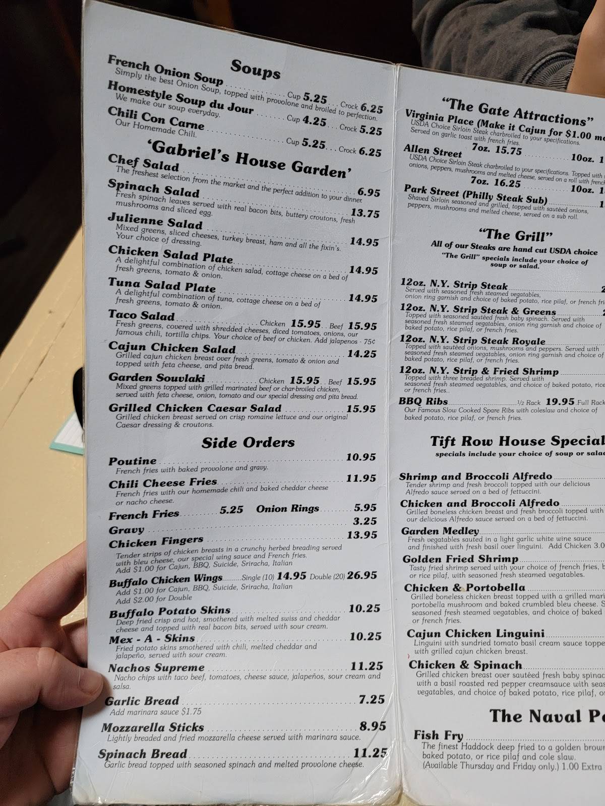 Menu at Gabriel's Gate pub & bar, Buffalo