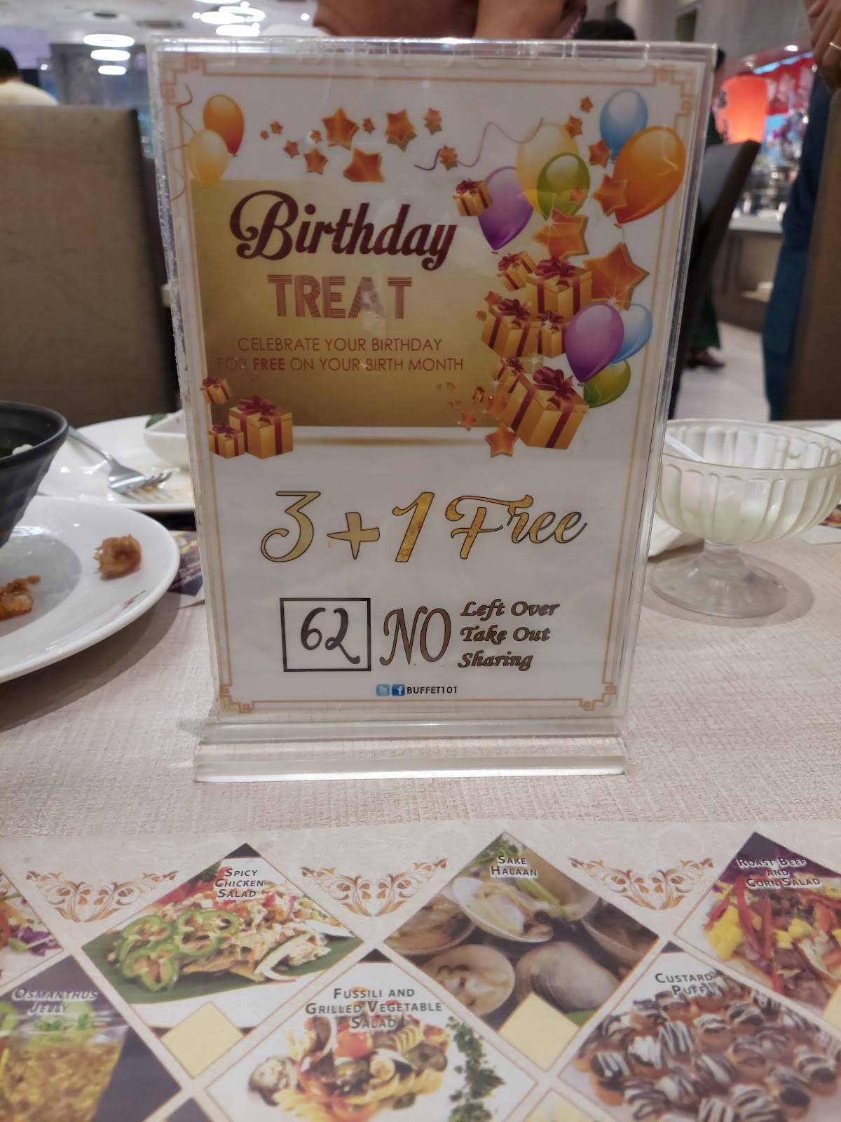 Menu at Buffet 101 - SM City Clark restaurant, Angeles