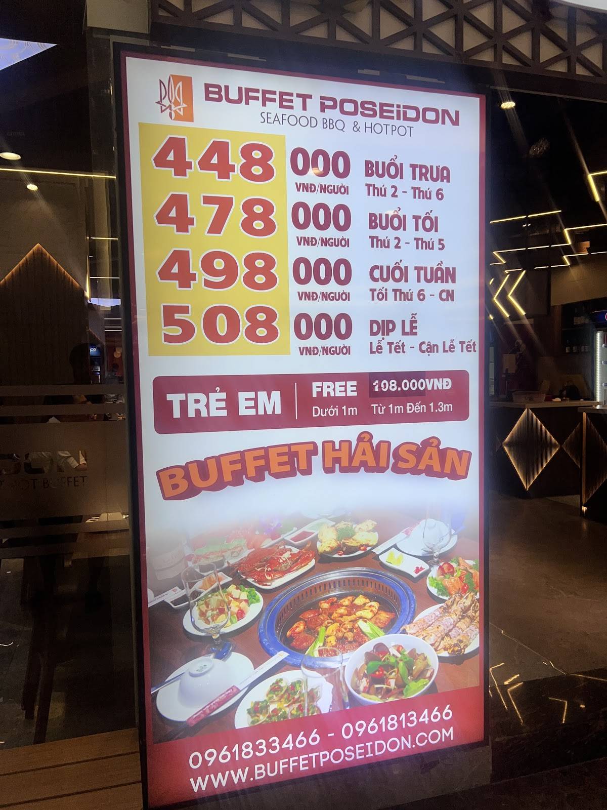 Menu at Buffet Poseidon Vincom Lê Văn Việt Quận 9 restaurant, Ho Chi ...