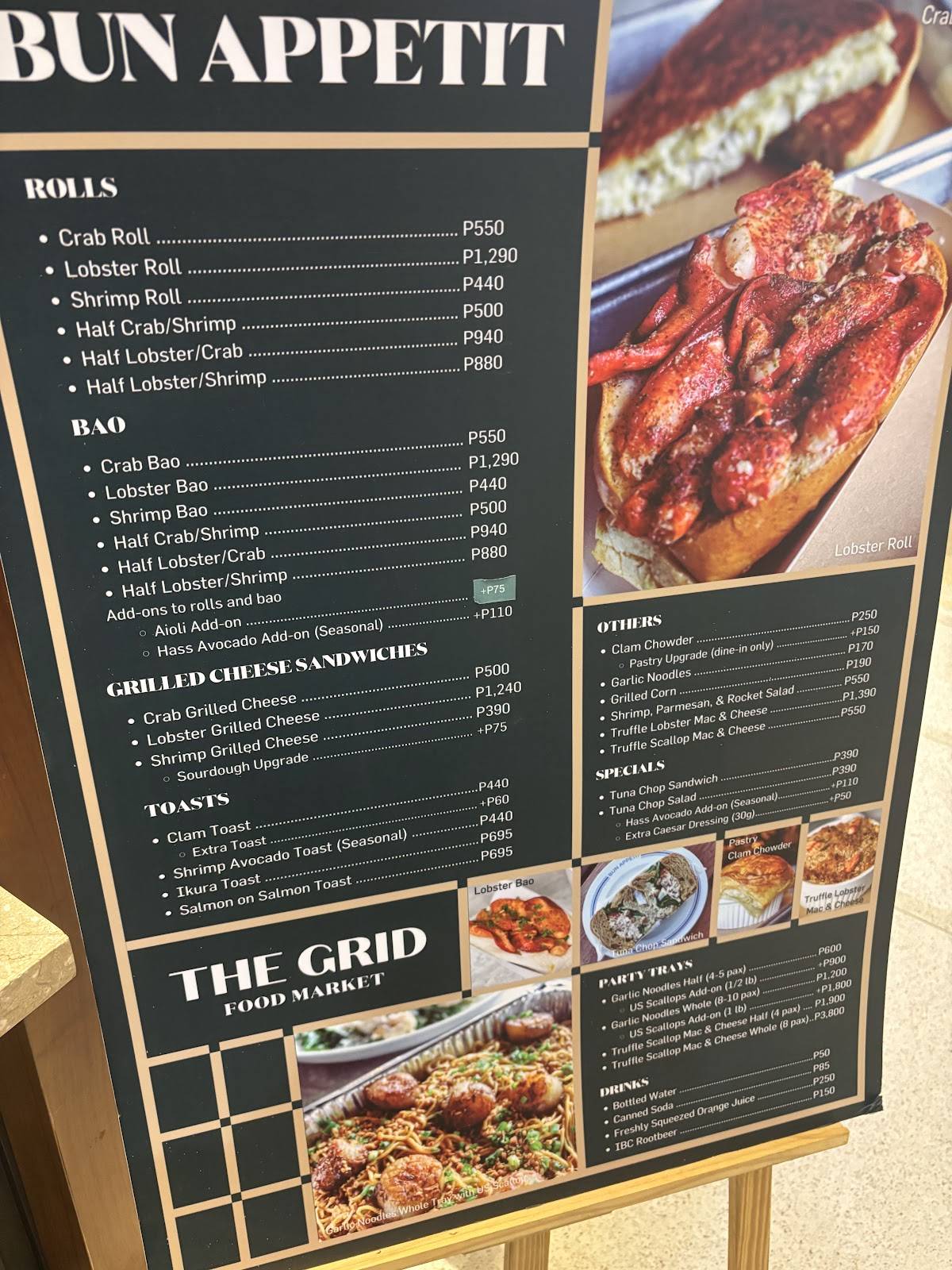 Menu at Bun Appetit restaurant, Makati, Powerplant Mall
