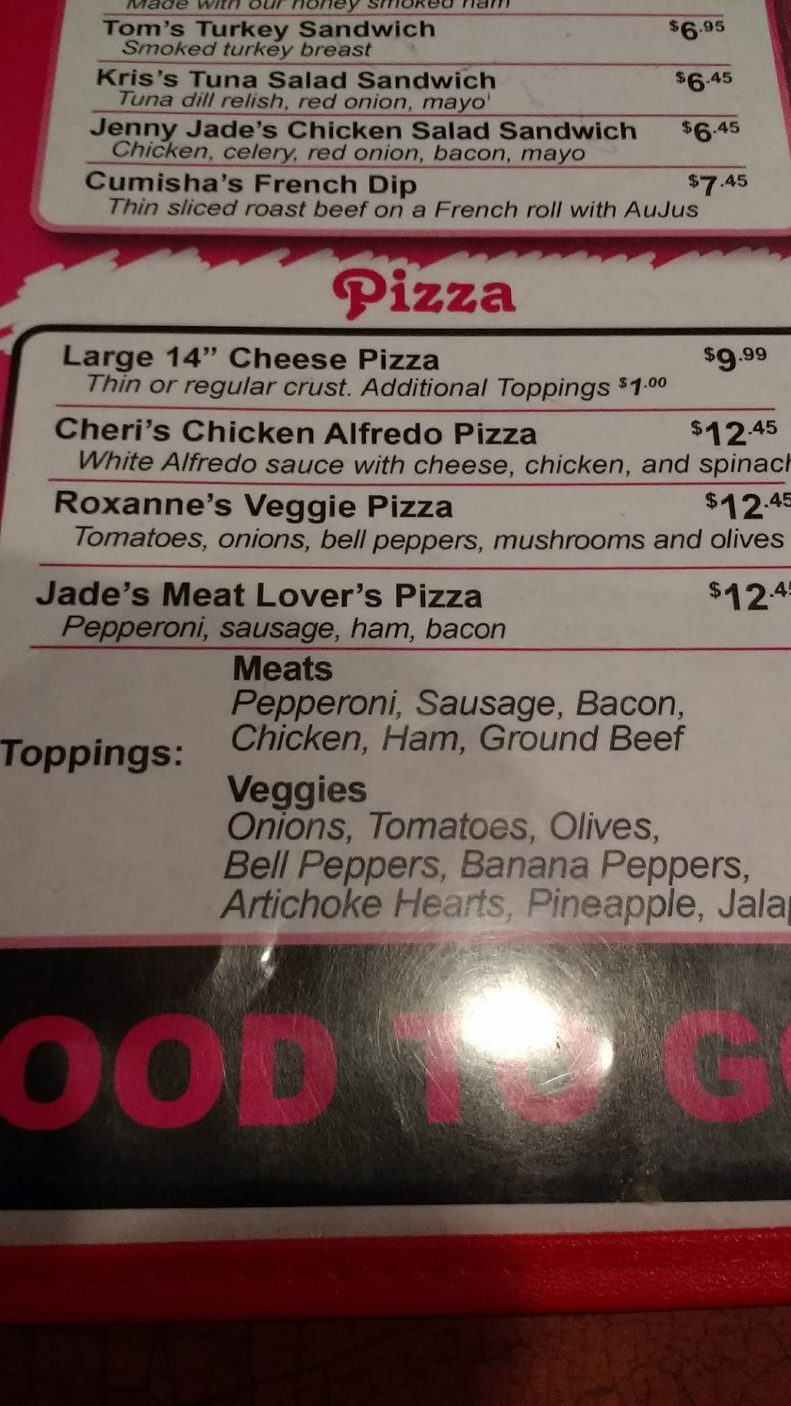 Menu at Bunny Ranch Bar & Cigar, Carson City