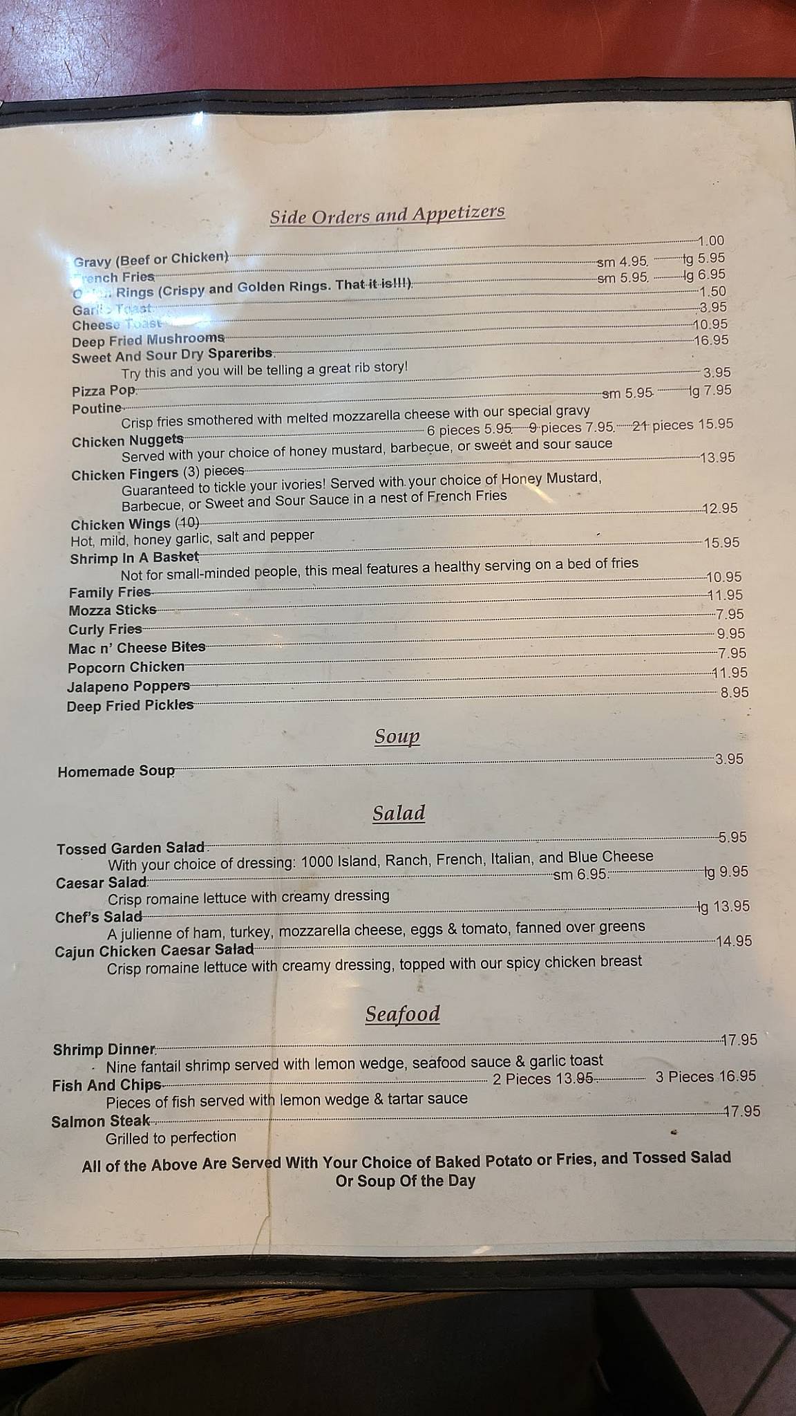 Menu at Burger Baron, Wabasca-Desmarais, 979 Mistassiniy Rd S