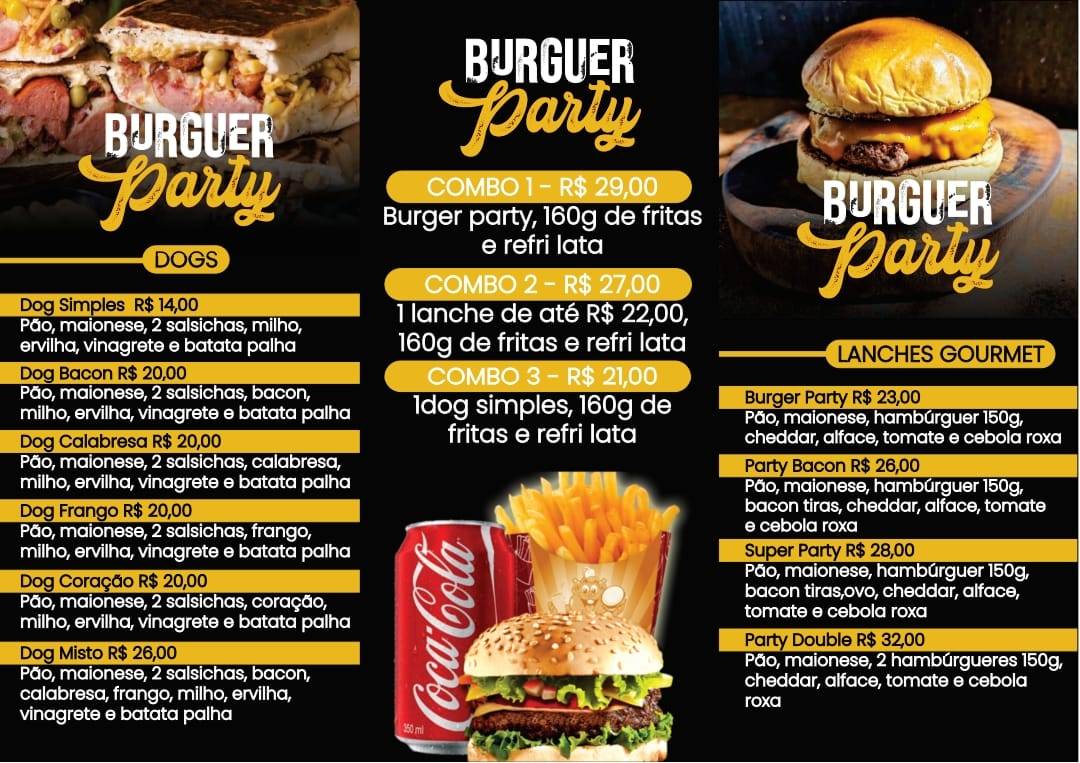 Menu em Burger Party pub & Bar, Camboriú