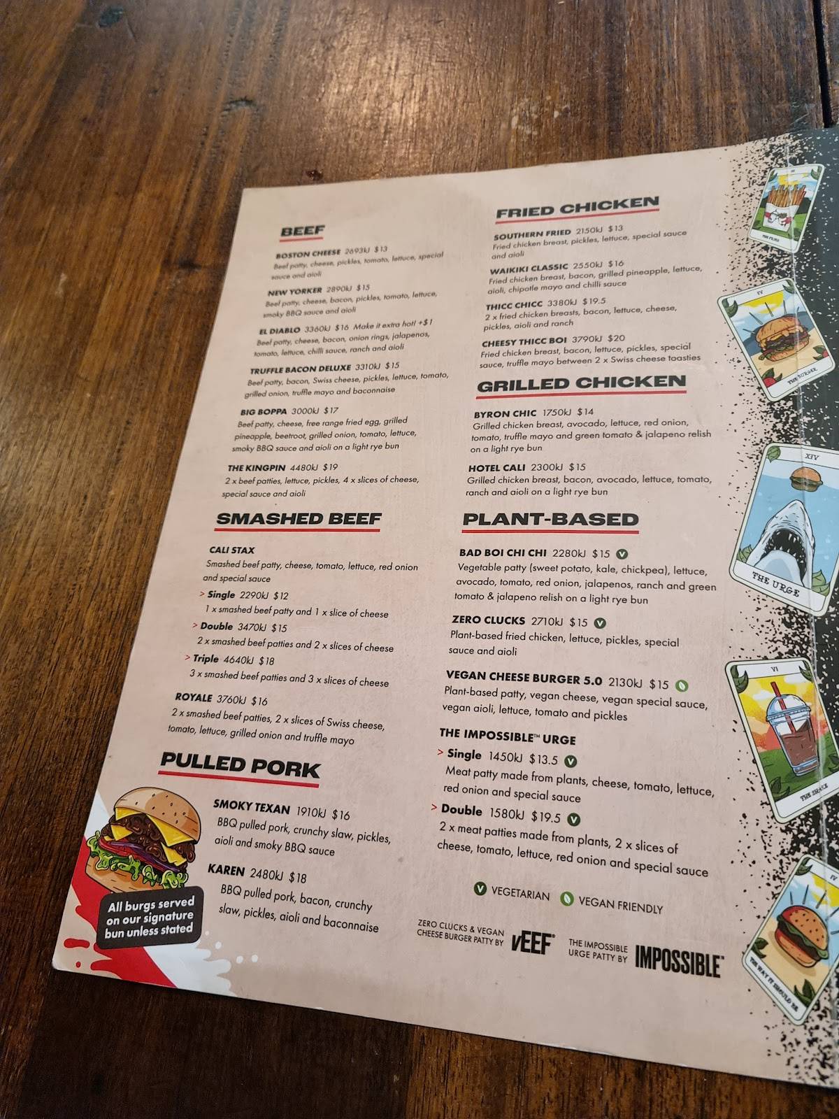 Menu at Burger Urge (Gladstone) restaurant, Gladstone Central