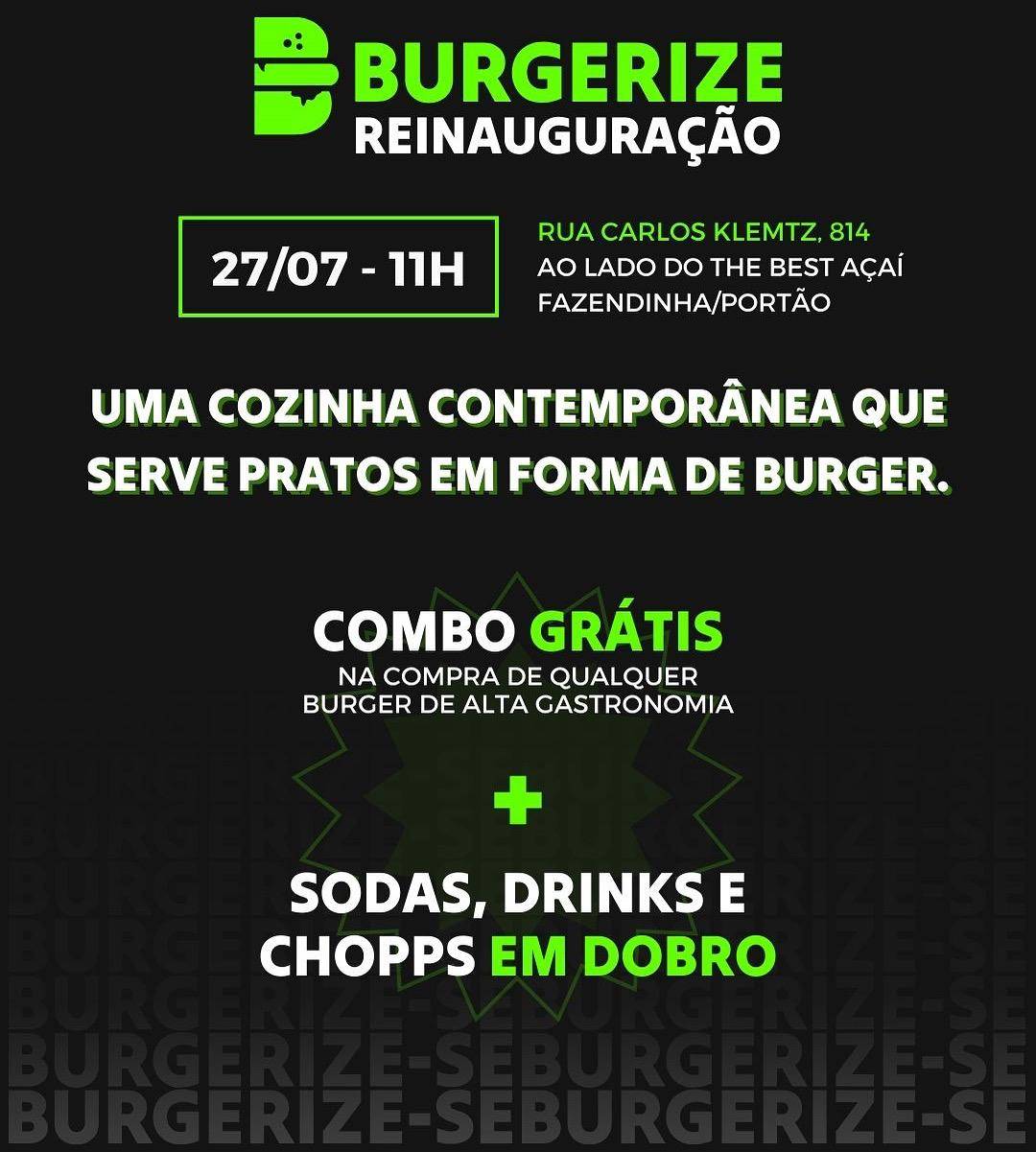 Menu em Burgerize - Delivery de hambúrguer Hamburgueria em Curitiba ...