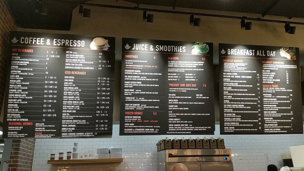 Menu at Pressed Cafe Burlington, Burlington
