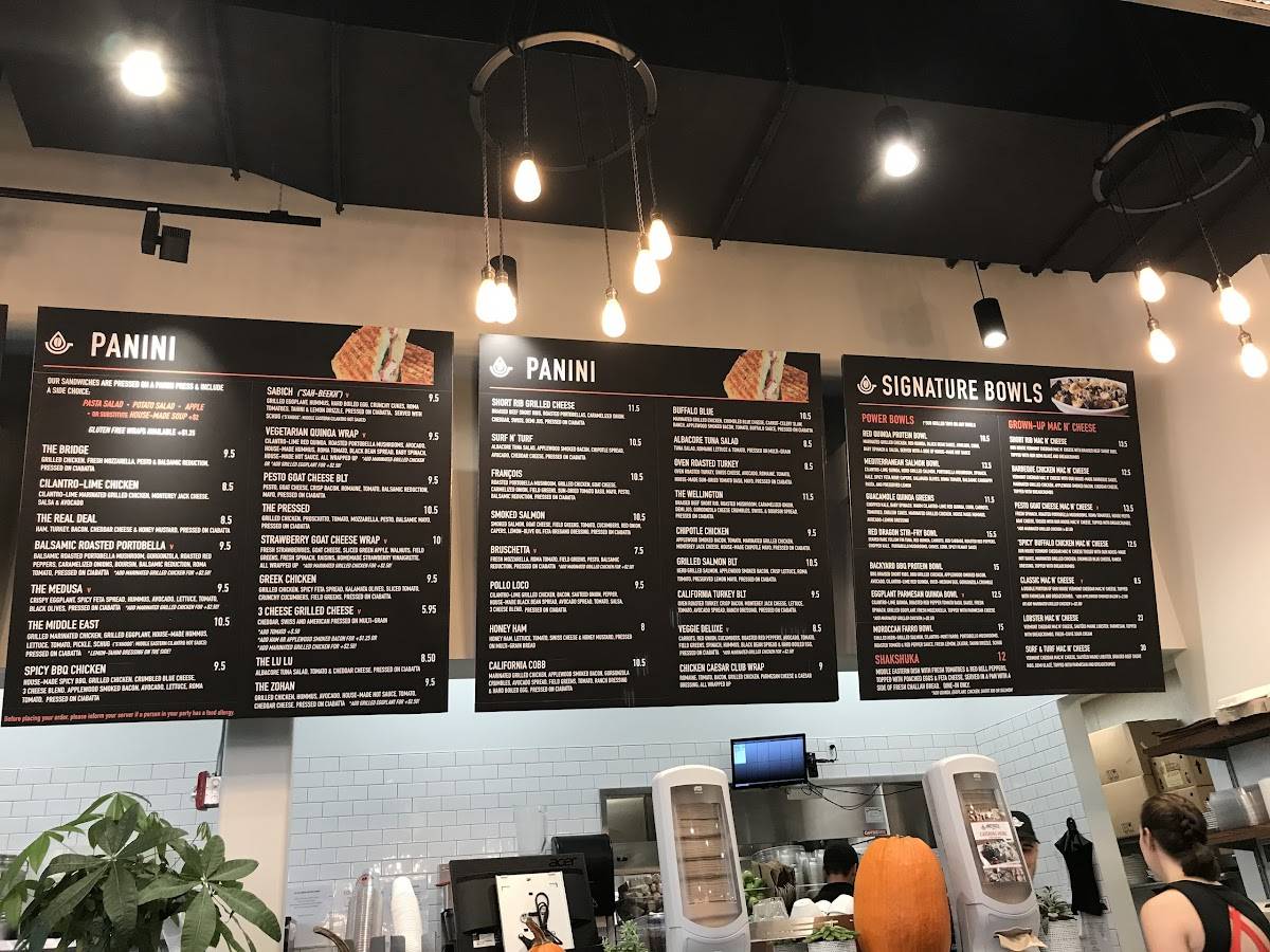 Menu at Pressed Cafe Burlington, Burlington