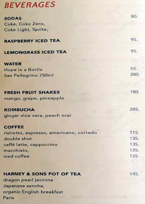 Menu at CDP Global Table restaurant, Makati