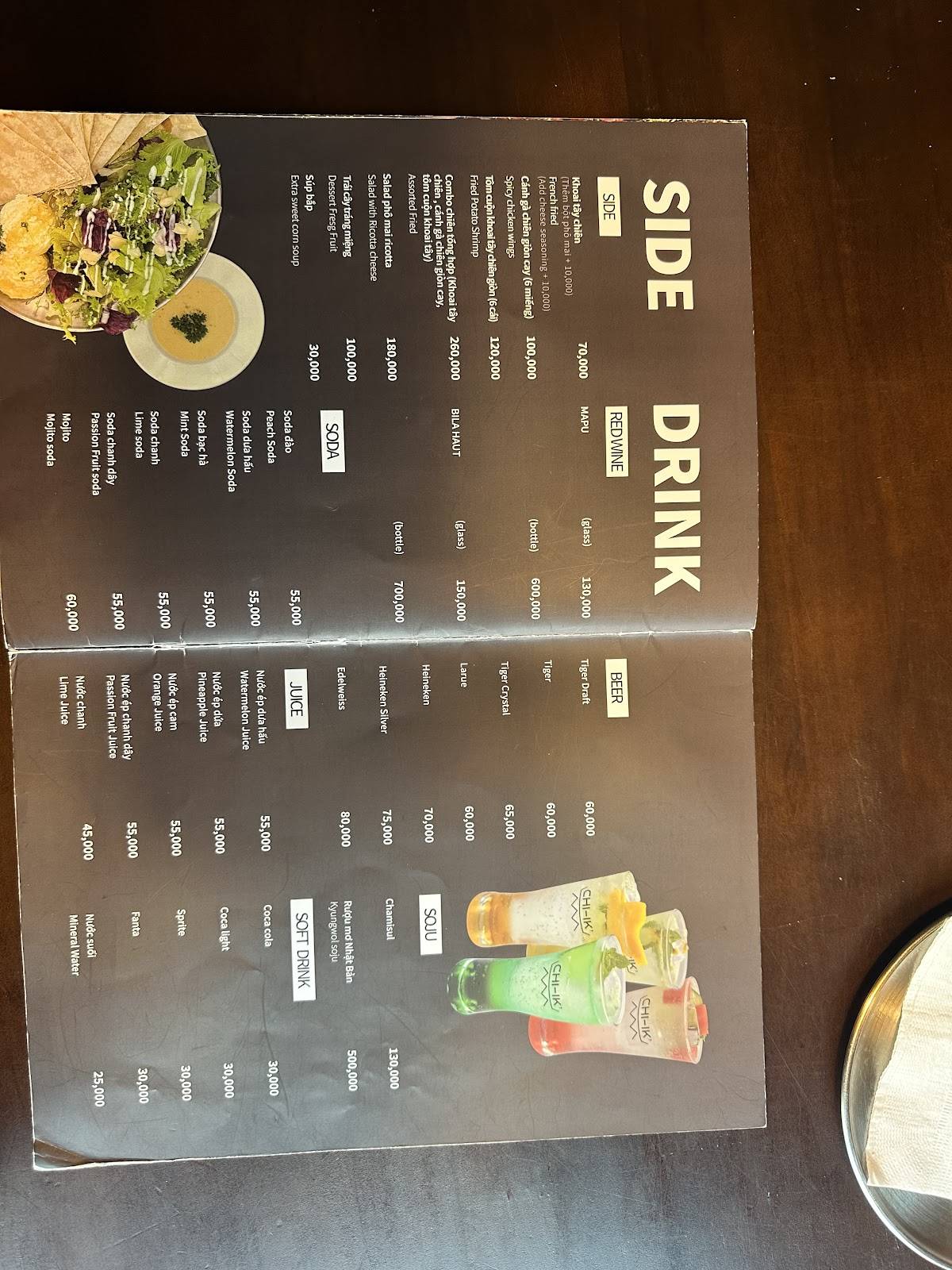 Menu at CHIIK Steak & Pasta Thảo Điền Quận 2 restaurant, Ho Chi Minh City
