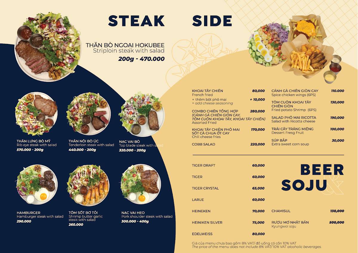Menu at CHIIK Steak & Pasta Thảo Điền Quận 2 restaurant, Ho Chi Minh City