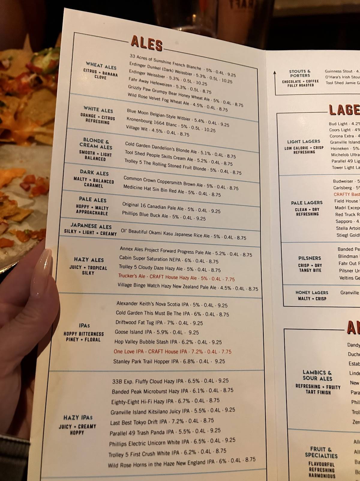Menu at CRAFT Beer Market Calgary Downtown pub & bar, Calgary, 345 10 ...