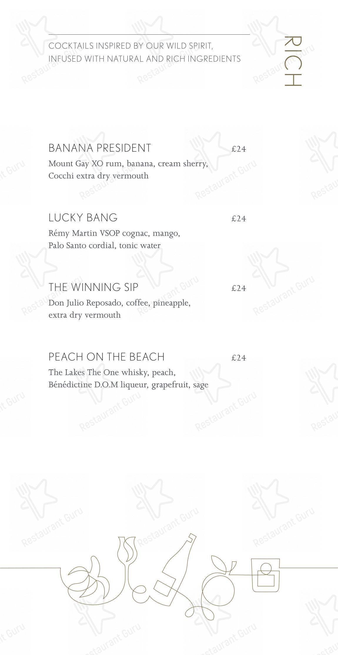 Menu at CUT at 45 Park Lane pub & bar, London, 45 Park Ln