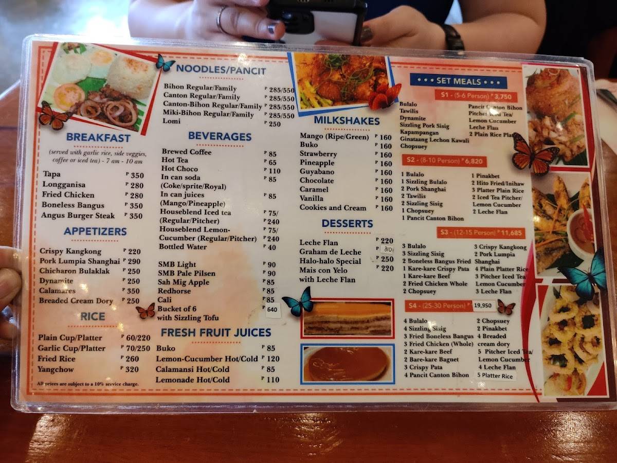 Menu at Cabezera - Ridge View Restaurant, Tagaytay