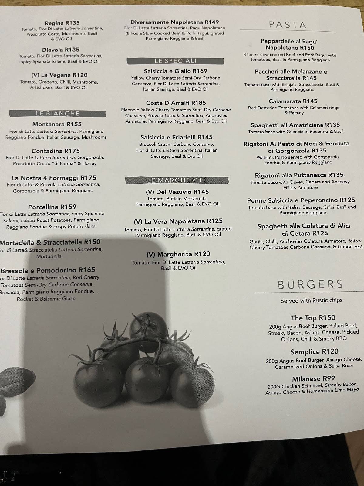 Menu at Cafe 28, Johannesburg, 54 Wierda Rd E