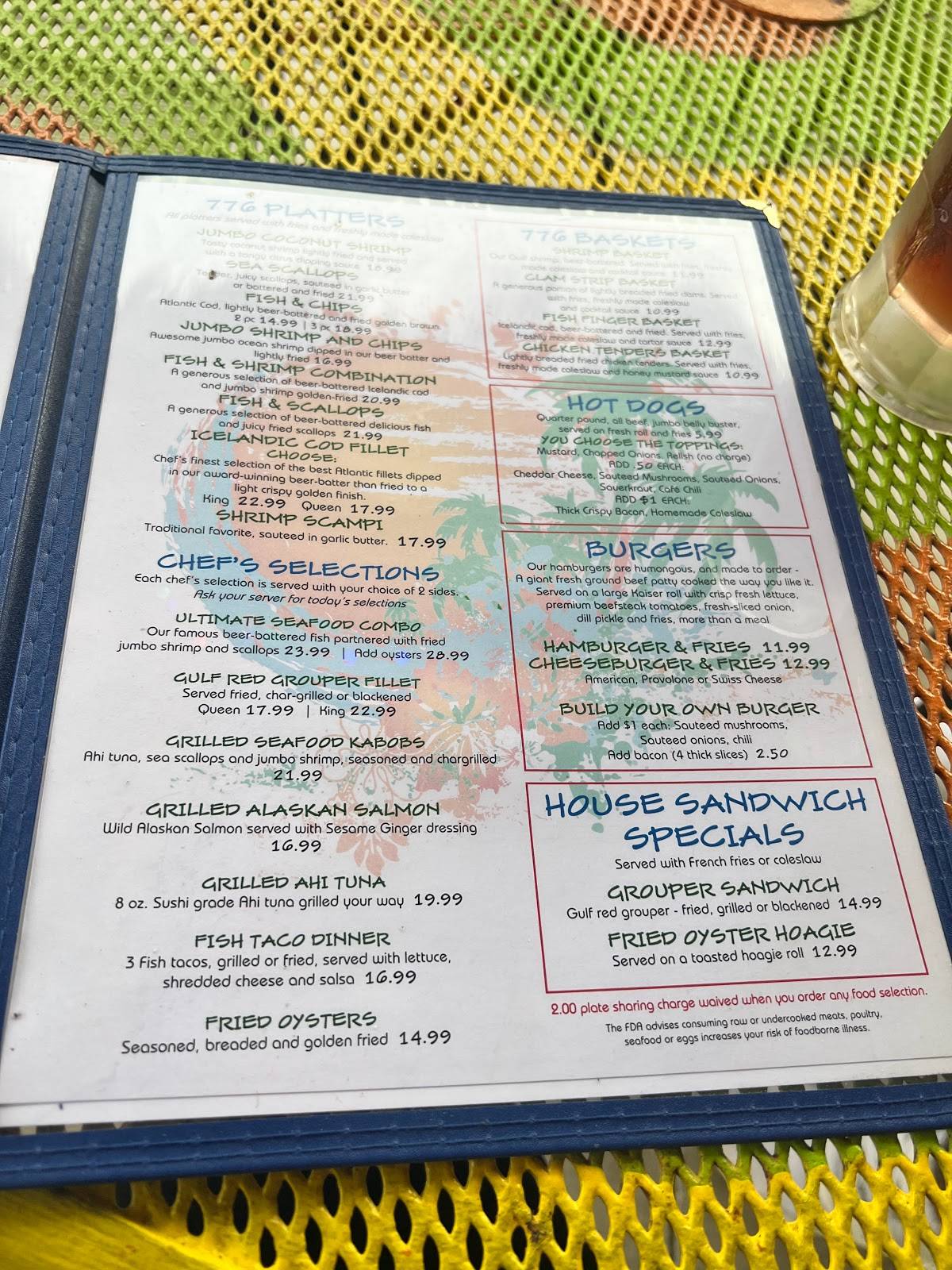 Menu at Cafe 776, Englewood