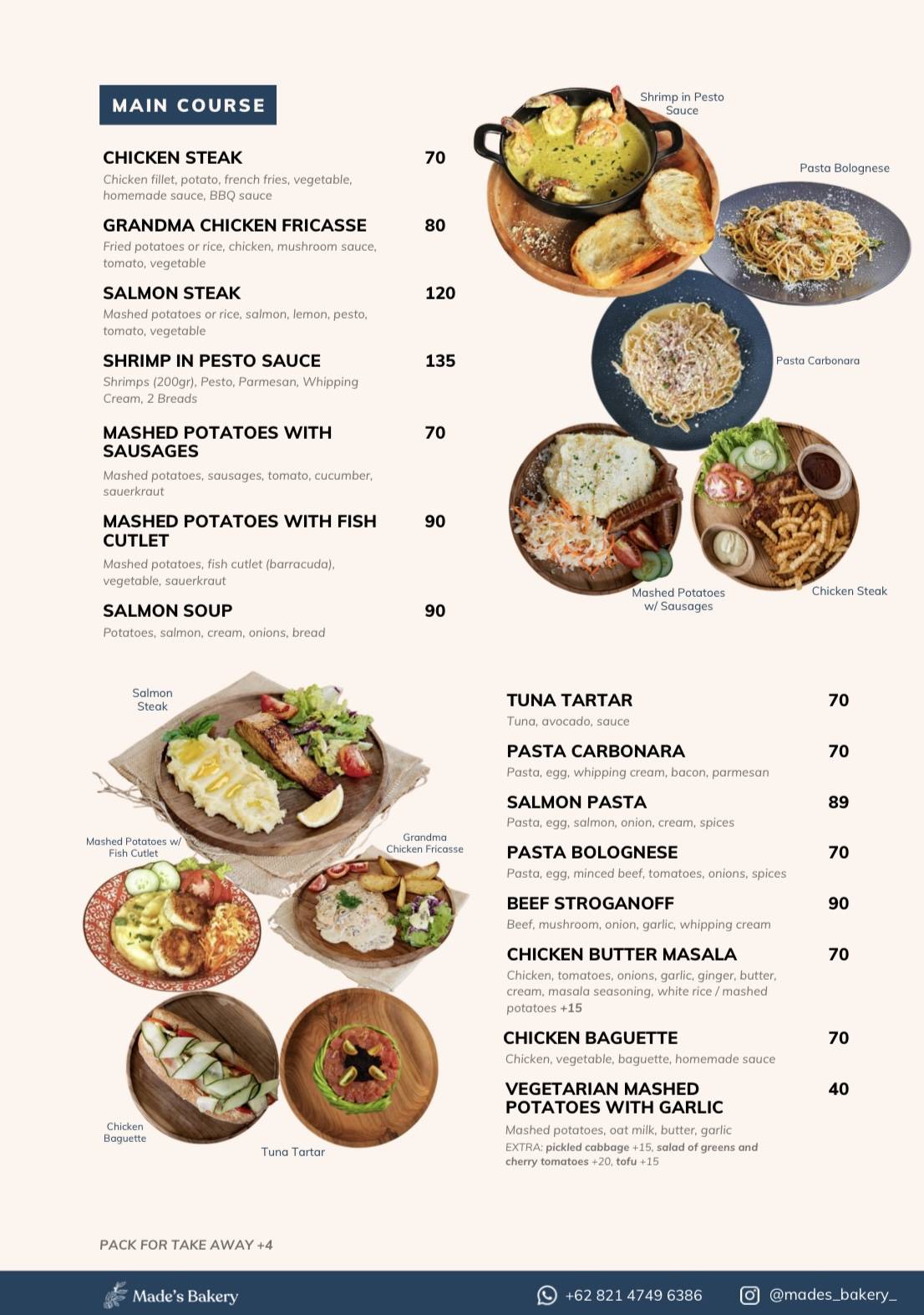 Menu at Bakery, Kuta Selatan