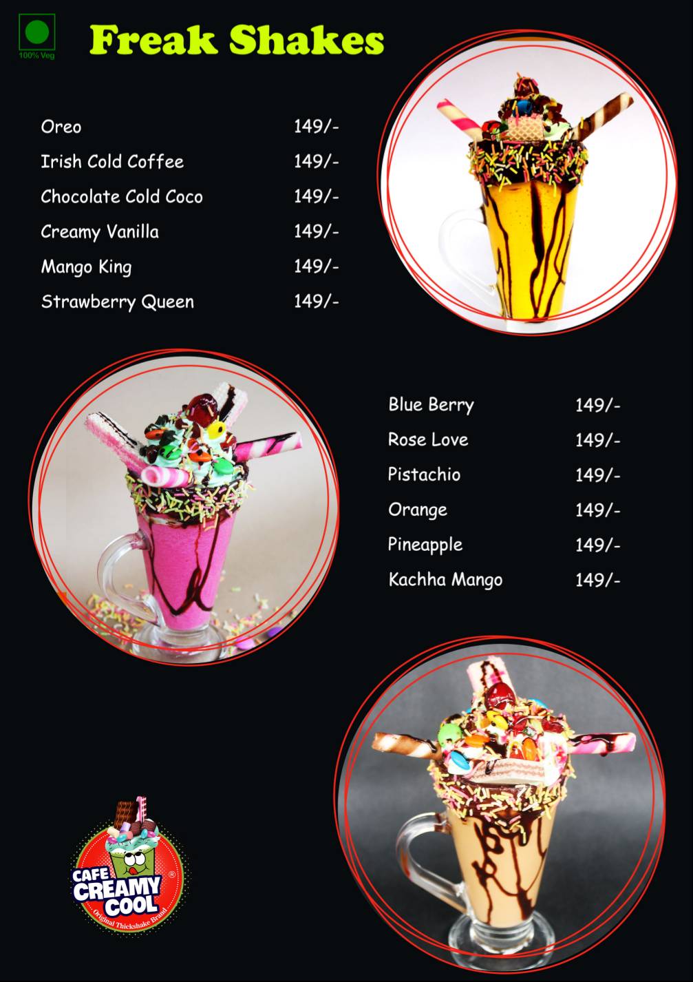 Menu at Cafe Creamy Cool - Desserts, Waffles & Thick Shakes in Virar ...
